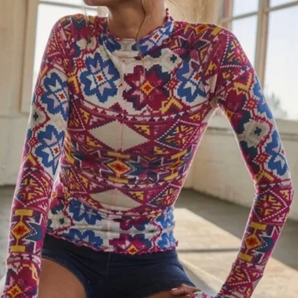 FP Movement by Free People | Tops | Free People Printed High Jump Long ...